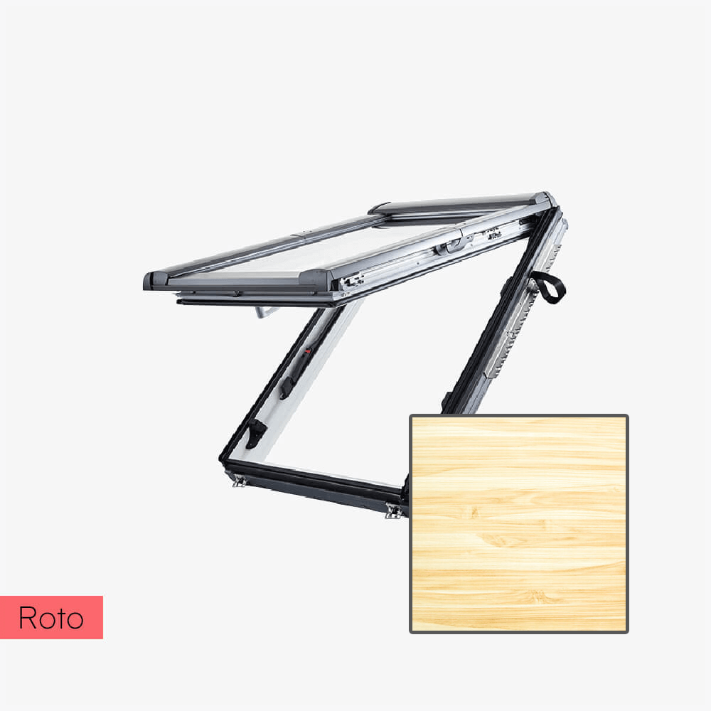 Okno dachowe 74 x 140 Roto Designo PVC + kołnierz - doskonała cena!